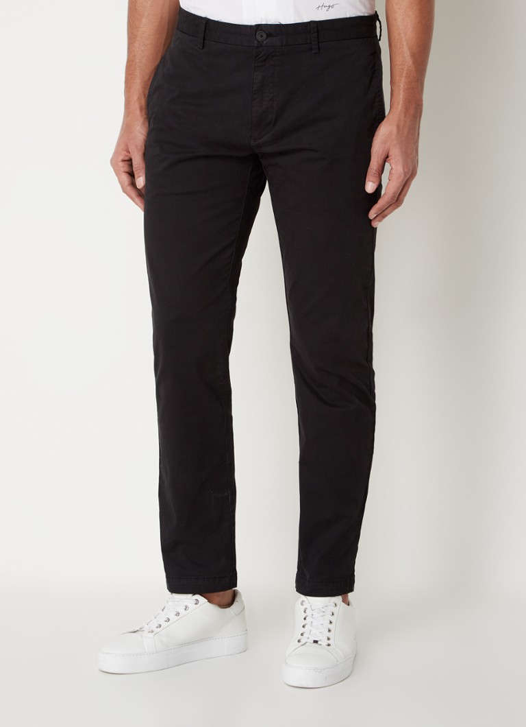 HUGO BOSS David slim fit chino met stretch • Zwart • de Bijenkorf