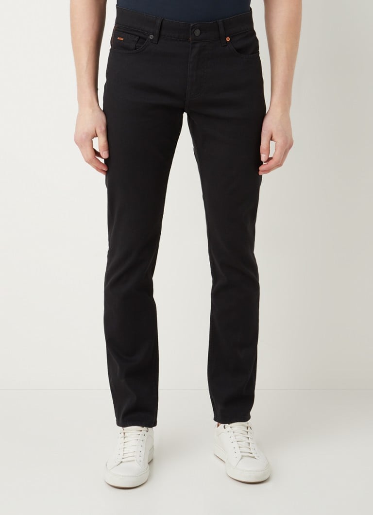 HUGO BOSS Delaware slim fit jeans met gekleurde wassing • Zwart • de ...