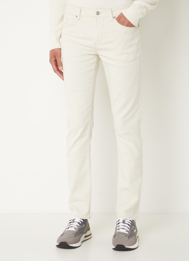 HUGO BOSS Delaware straight fit jeans met gekleurde wassing • Gebroken ...