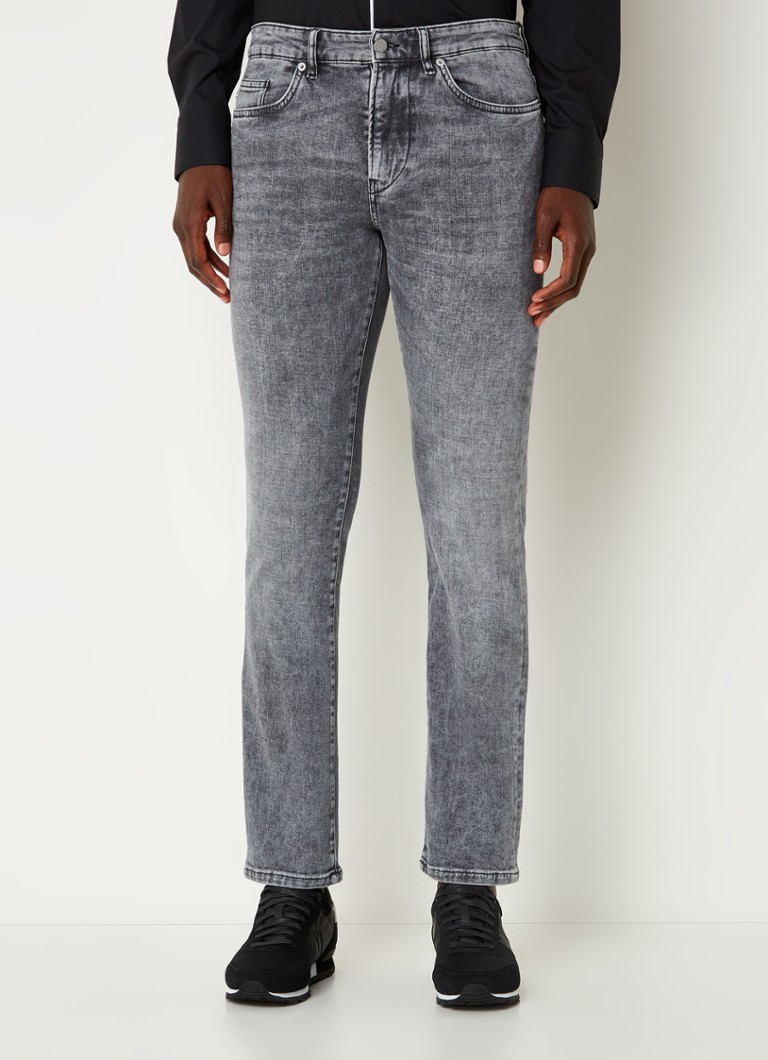 HUGO BOSS Delaware3-1-200 slim fit jeans met gekleurde wassing • Grijs ...