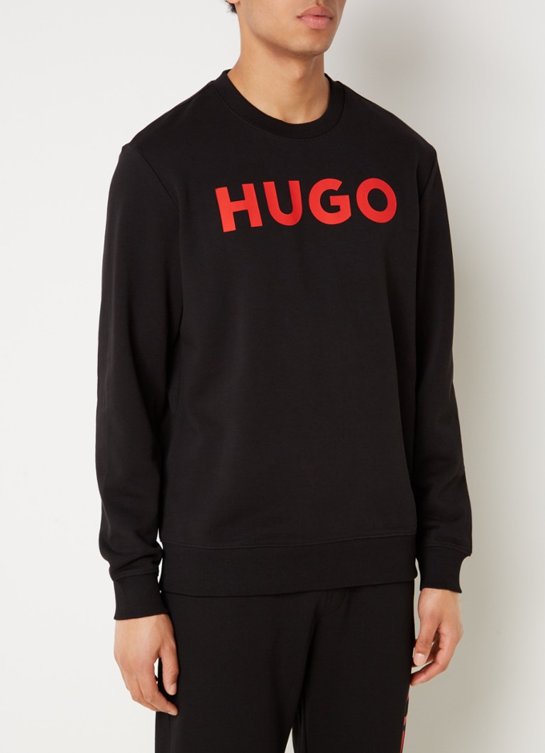 HUGO BOSS Dem weater van jersey met logo • Zwart • de Bijenkorf