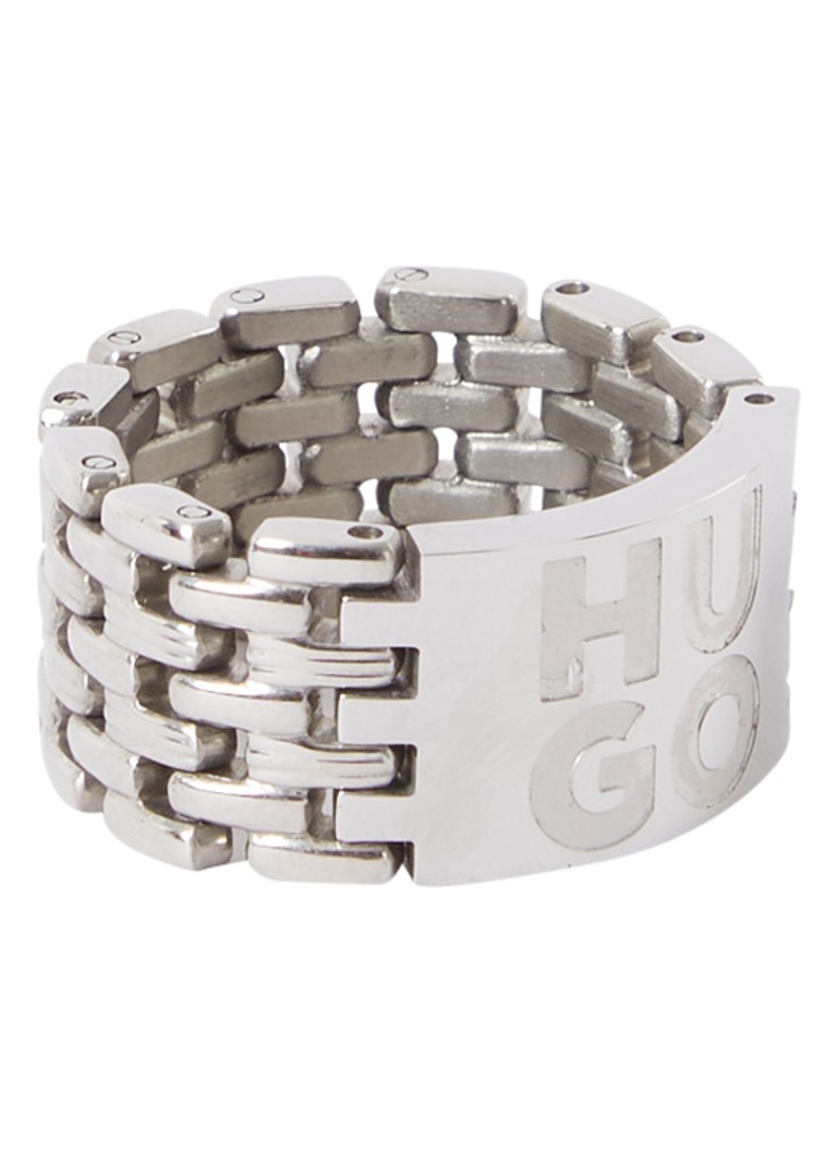 HUGO BOSS E-Watch2 ring met logo • Zilver • de Bijenkorf