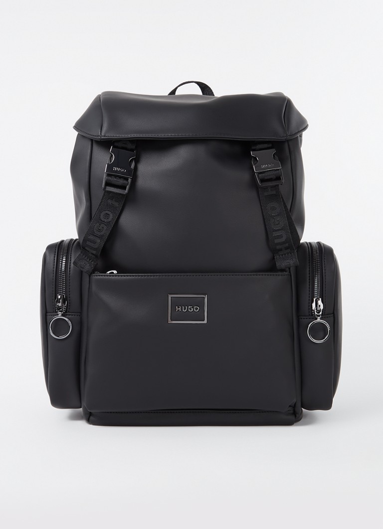 HUGO BOSS Elliott rugzak van imitatieleer met logo • Zwart • de Bijenkorf HUGO BOSS Elliott rugzak van imitatieleer met logo • Zwart • de Bijenkorf