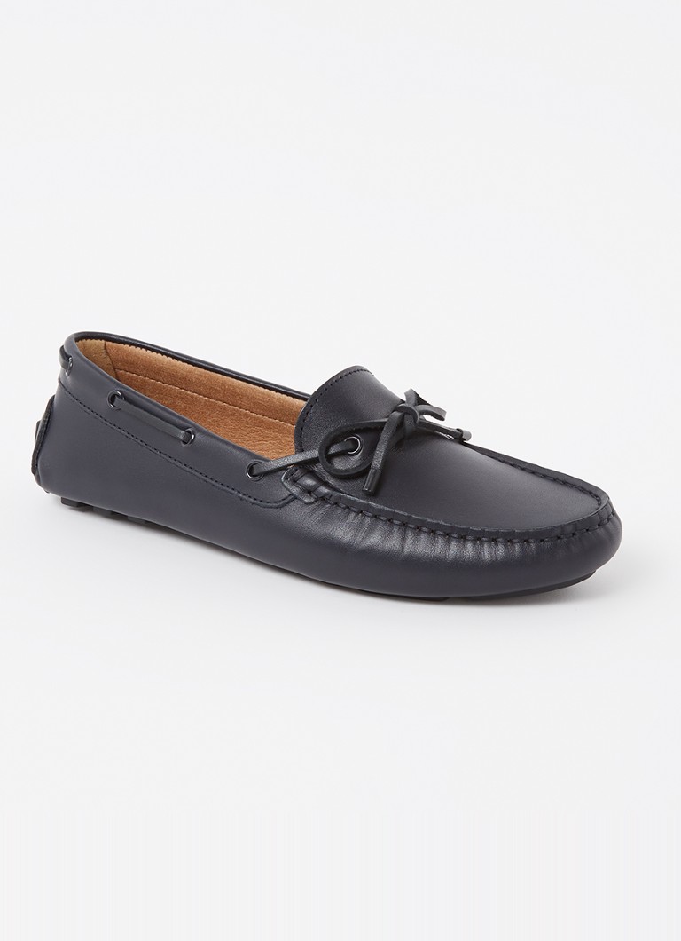 HUGO BOSS Eve Driver mocassin van leer • Blauw • de Bijenkorf