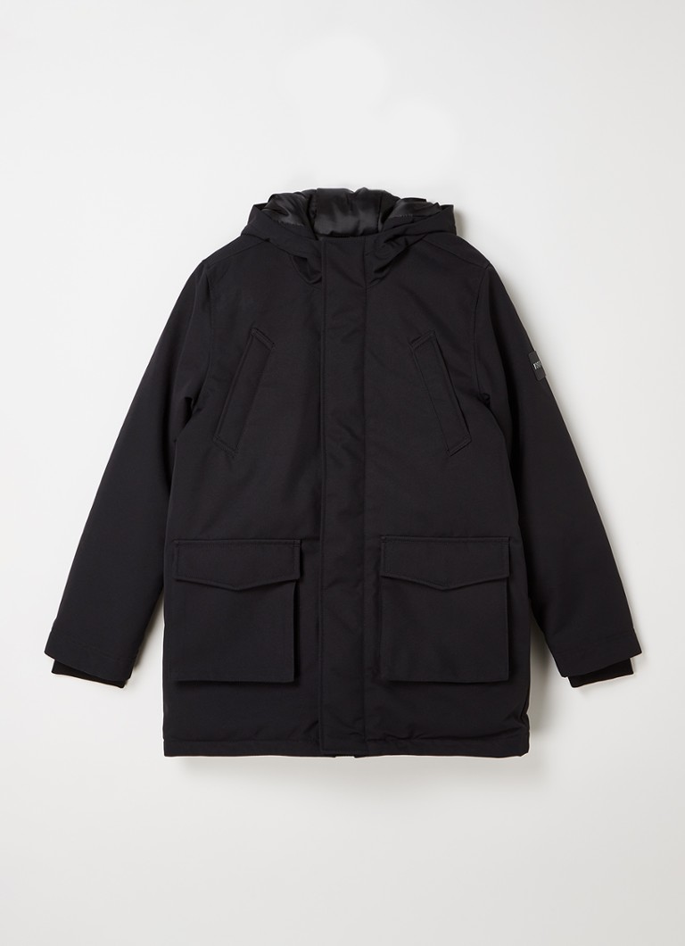 HUGO BOSS Gewatteerde parka met capuchon • Zwart • de Bijenkorf HUGO BOSS Gewatteerde parka met capuchon • Zwart • de Bijenkorf