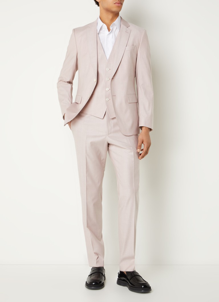 HUGO BOSS H-Huge slim fit 3-delig pak in scheerwolblend • Oudroze • de ...