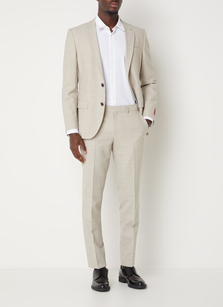 HUGO BOSS Henry Getlin slim fit 2-delig pak in scheerwolblend met ...