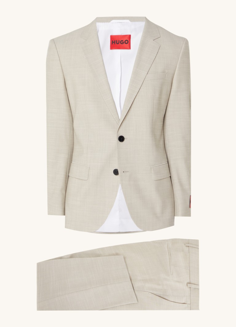 HUGO BOSS Henry Getlin slim fit 2-delig pak in scheerwolblend met ...