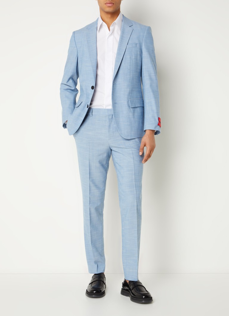 HUGO BOSS Henry Getlin slim fit 2-delig pak in scheerwolblend met ...