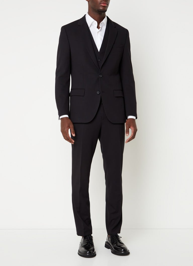 HUGO BOSS Henry Getlin slim fit 3-delig pak met klepzakken • Zwart • de ...