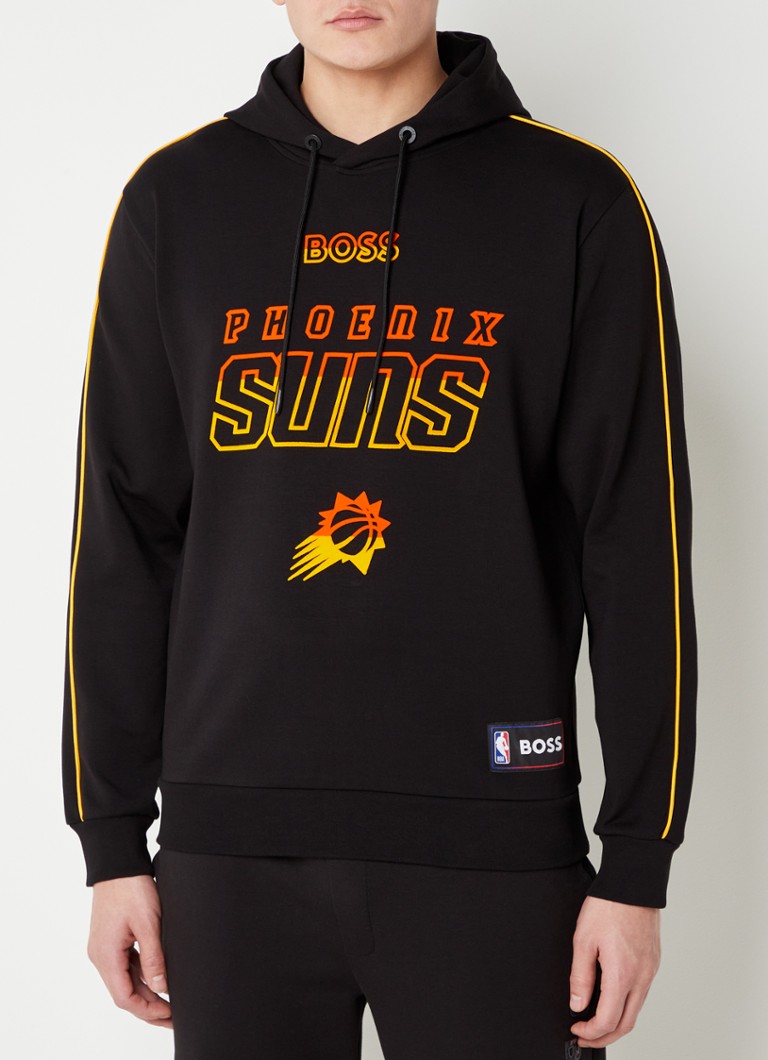 HUGO BOSS Hoodie met flock logoprint • Donkergrijs • de Bijenkorf