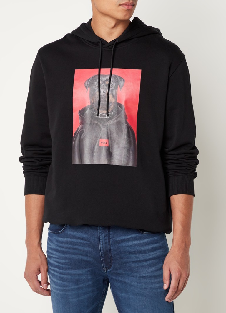 HUGO BOSS Hoodie met logoprint • Zwart • de Bijenkorf
