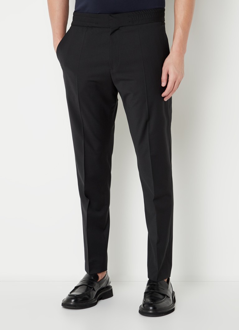 HUGO BOSS Howard extra slim fit pantalon in wolblend met steekzakken ...