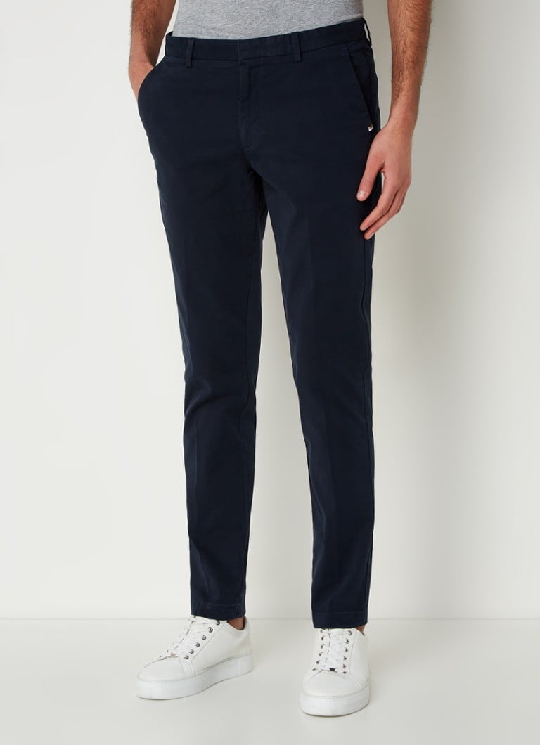 HUGO BOSS Kaito slim fit chino met steekzakken • Donkerblauw • de Bijenkorf