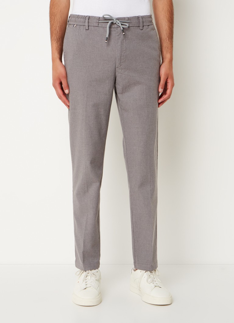 HUGO BOSS Kane-DS tapered fit chino met steekzakken • Grijs • de Bijenkorf
