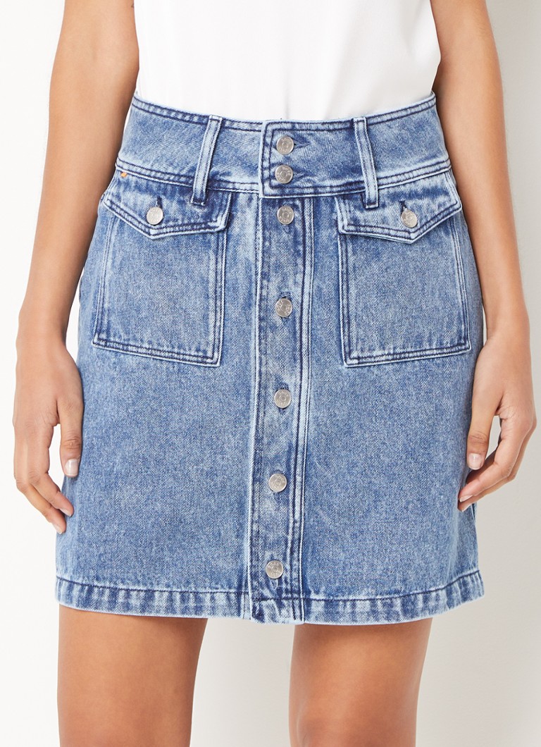 HUGO BOSS Minirok van denim met klepzakken • Indigo • de Bijenkorf