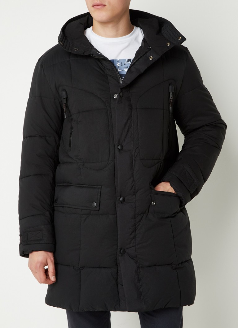 HUGO BOSS Oktrika gewatteerde parka met klepzakken • Zwart • de Bijenkorf HUGO BOSS Oktrika gewatteerde parka met klepzakken • Zwart • de Bijenkorf