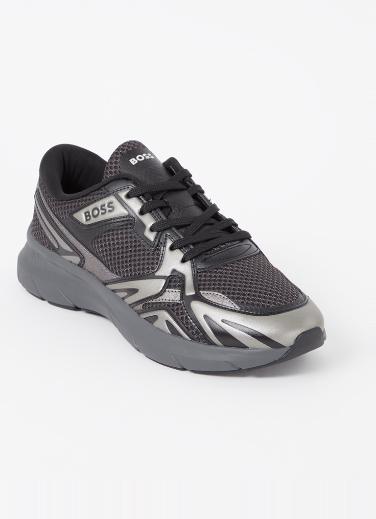 HUGO BOSS Owen sneaker met mesh details • Zwart • de Bijenkorf