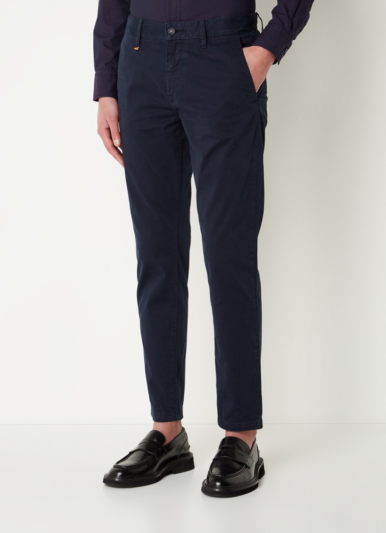 HUGO BOSS Schino-Taber tapered fit chino met stretch • Donkerblauw • de ...