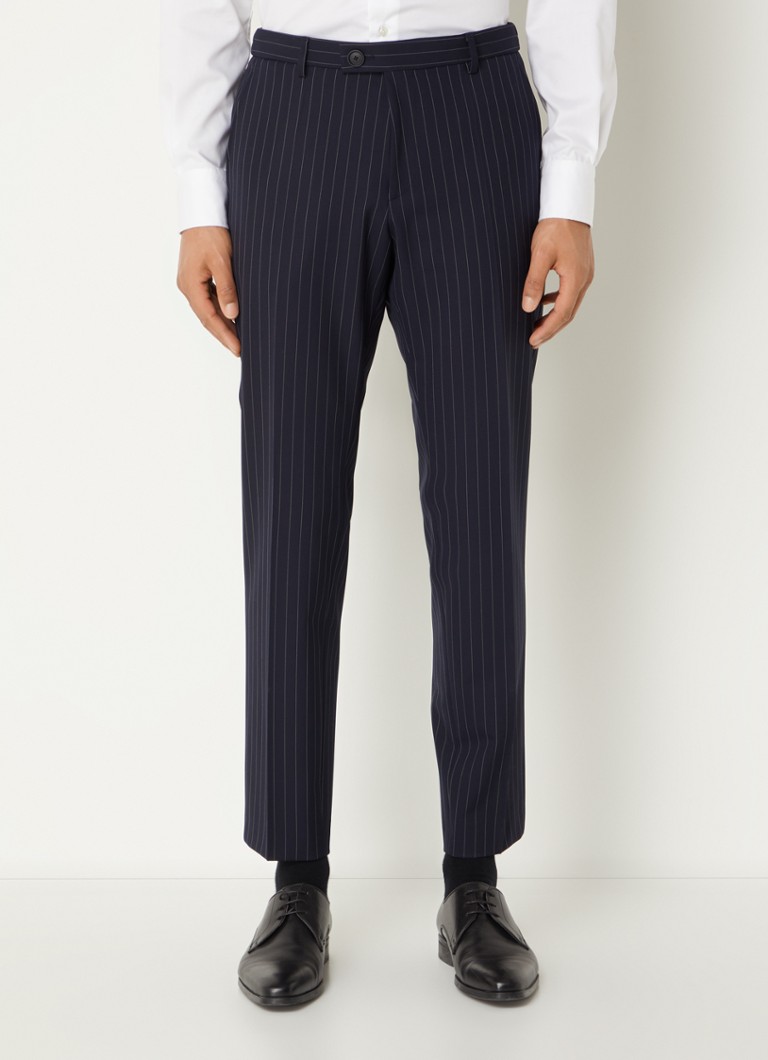 HUGO BOSS Slim fit 2-delig pak met krijtstreep • Donkerblauw • de Bijenkorf