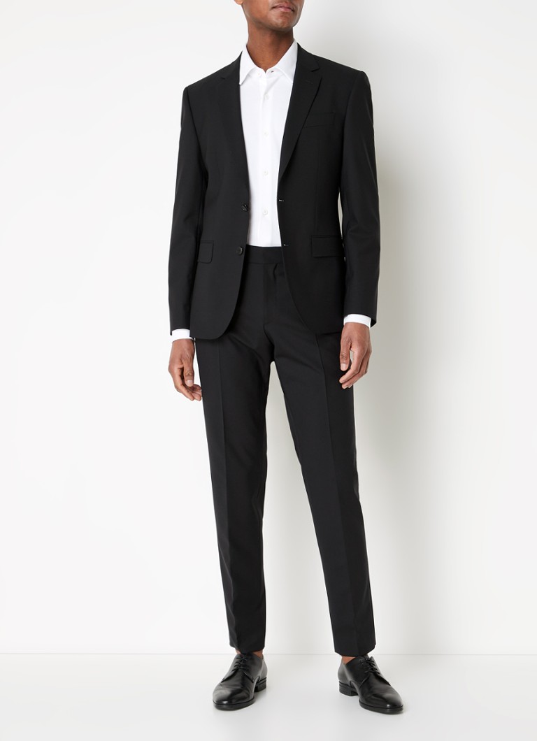 HUGO BOSS Slim fit 2-delig pak van scheerwol • Zwart • de Bijenkorf