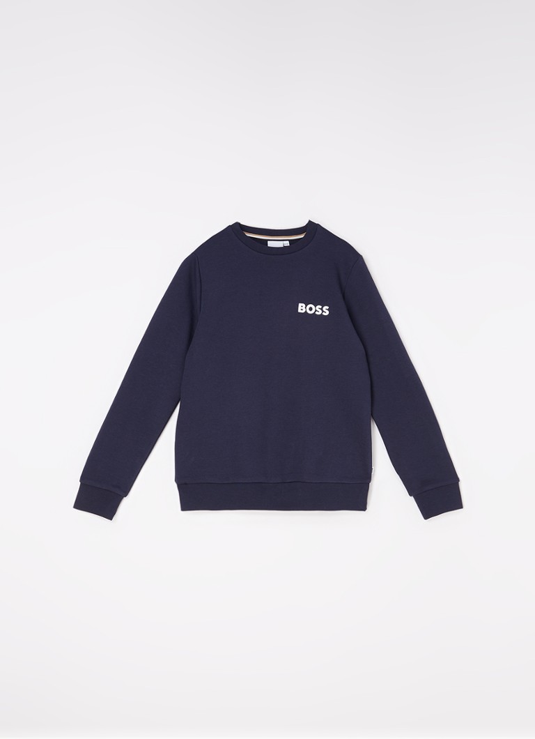 HUGO BOSS Sweater met logo • Blauw • de Bijenkorf
