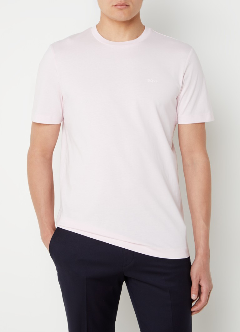 HUGO BOSS Thompson T-shirt met logo • Roze • de Bijenkorf