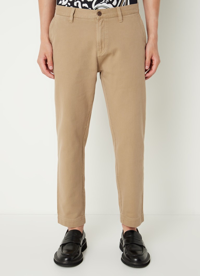 HUGO BOSS Zeebo tapered fit chino met steekzakken • Lichtbruin • de ...