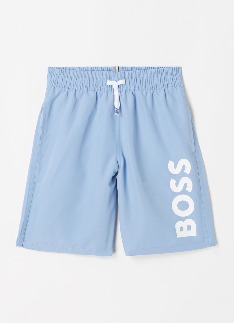 HUGO BOSS Zwembroek met logoprint • Lichtblauw • de Bijenkorf
