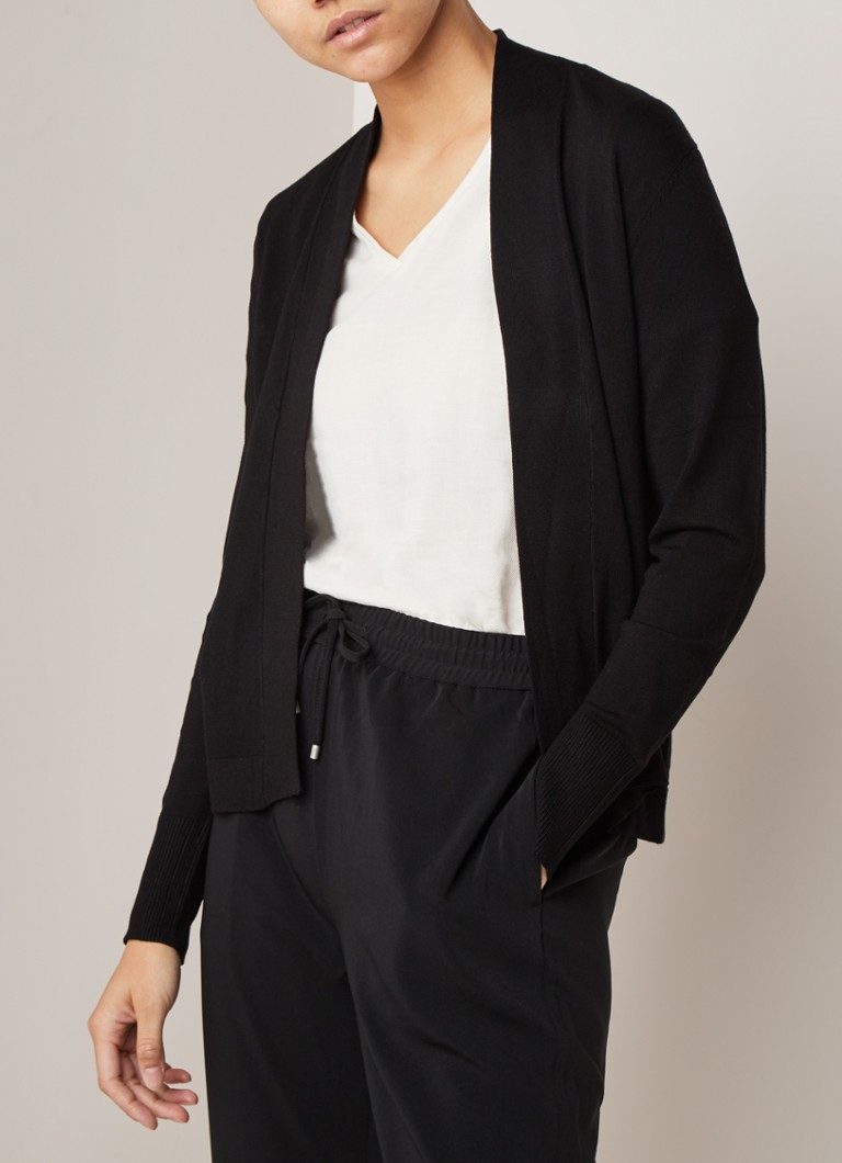 InWear Ronja fijngebreid openvallend vest • Zwart • de Bijenkorf