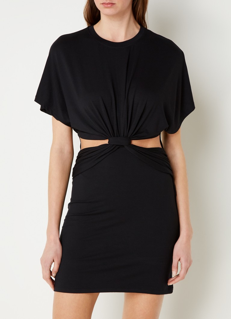 IRO Kimime mini T-shirt jurk met cut-outs • Zwart • de Bijenkorf