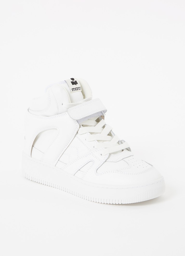 Isabel Marant Brooklee sneaker van leer • Wit • de Bijenkorf