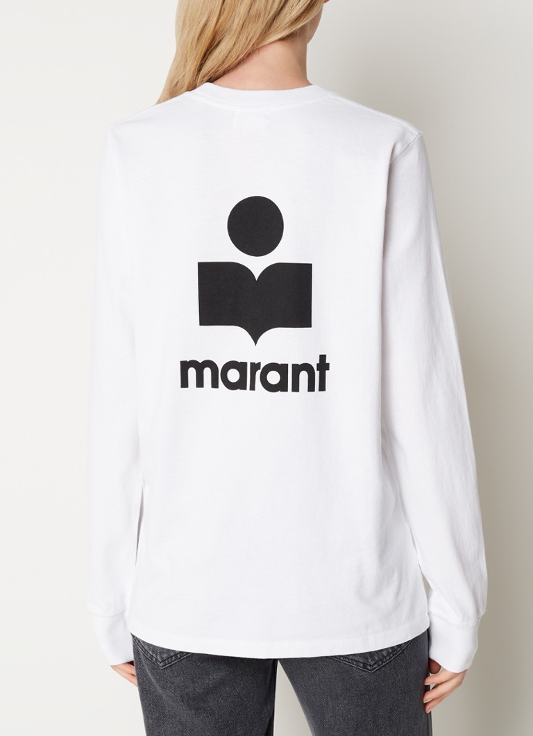 Isabel Marant Gabby longsleeve met logo • Wit • de Bijenkorf