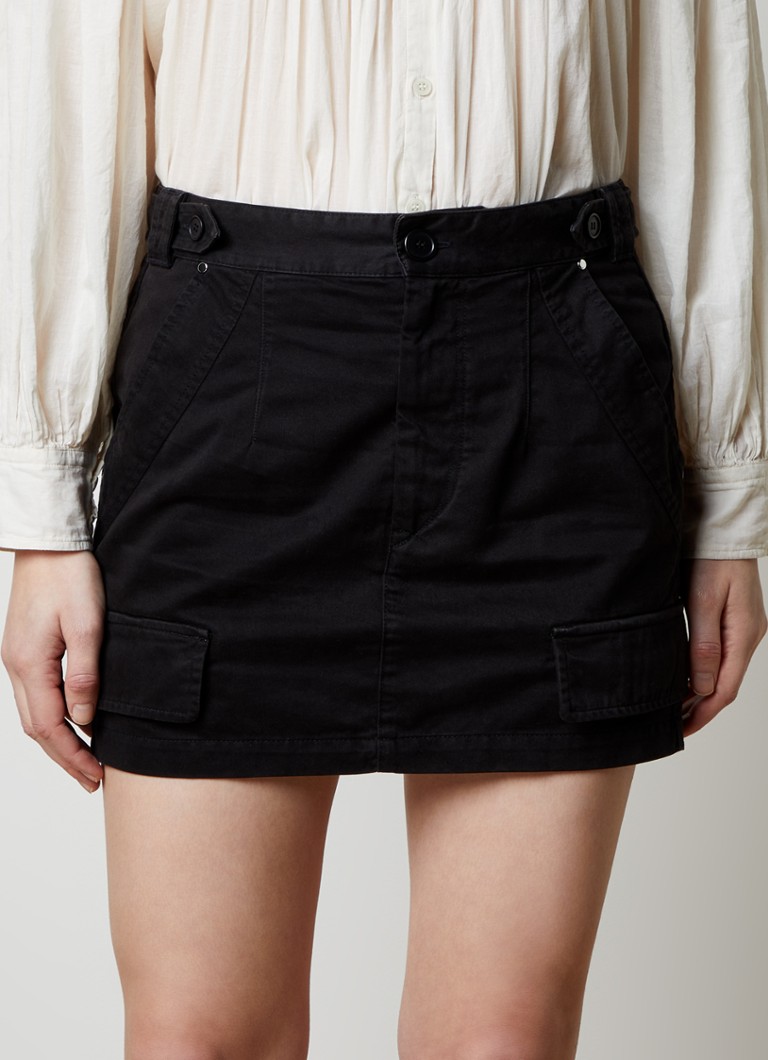 Isabel Marant Lisabel mini kokerrok met steekzakken • Zwart • de Bijenkorf