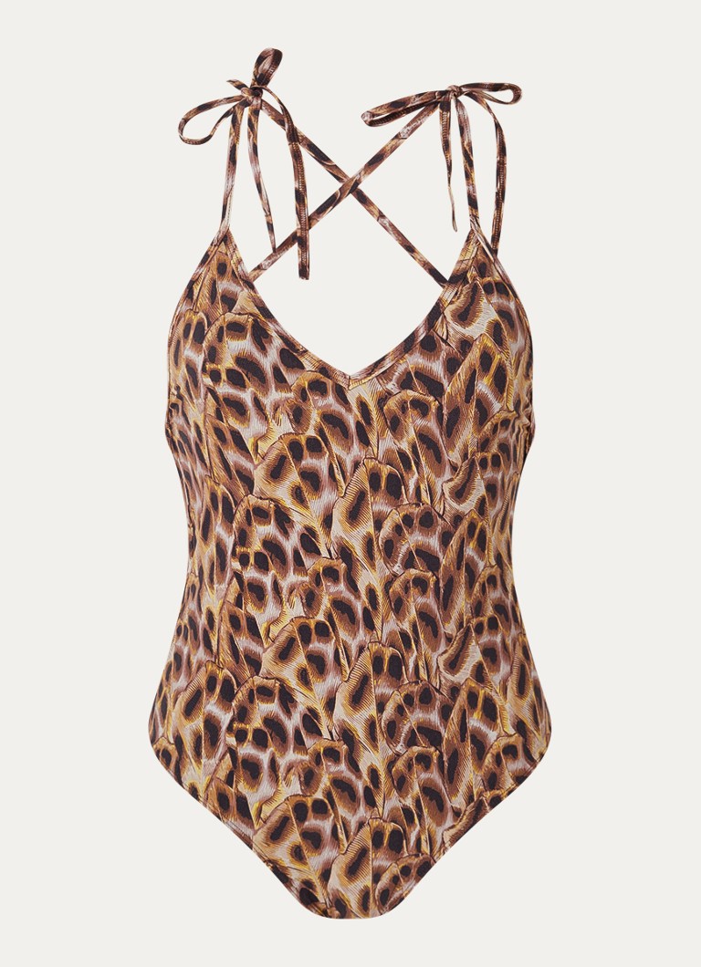 Isabel Marant Swan badpak met print • Bruin • de Bijenkorf