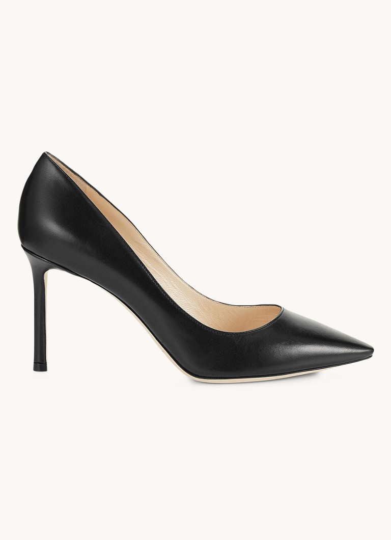 Jimmy Choo Romy 85 pump van kalfsleer • Zwart • de Bijenkorf