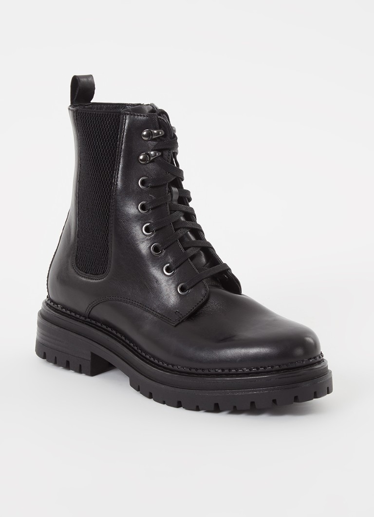Jonak Adalus biker boot van leer • Zwart • de Bijenkorf