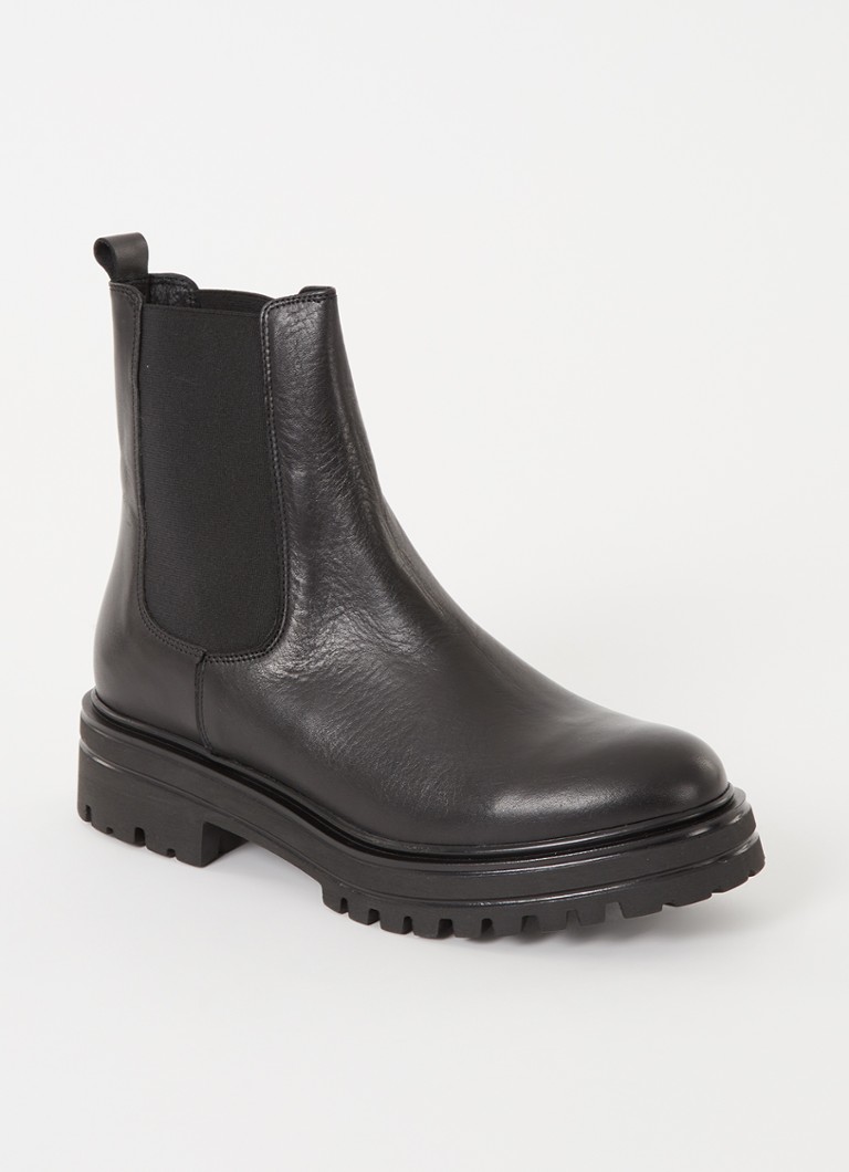 Jonak Amandine chelsea boot van leer • Zwart • de Bijenkorf