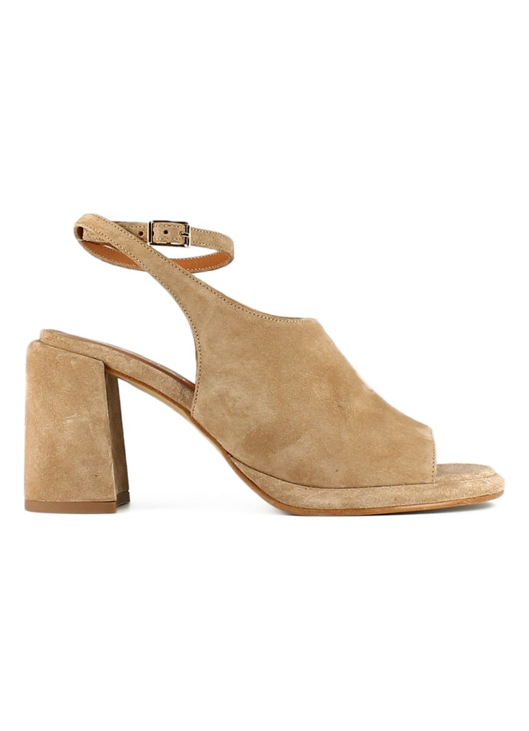 Jonak Diction sandalette van leer • Donkerbeige • de Bijenkorf