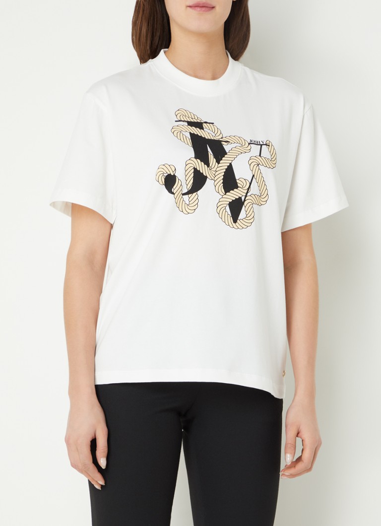 JOSH V Teddy T-shirt met logoprint • Wit • de Bijenkorf