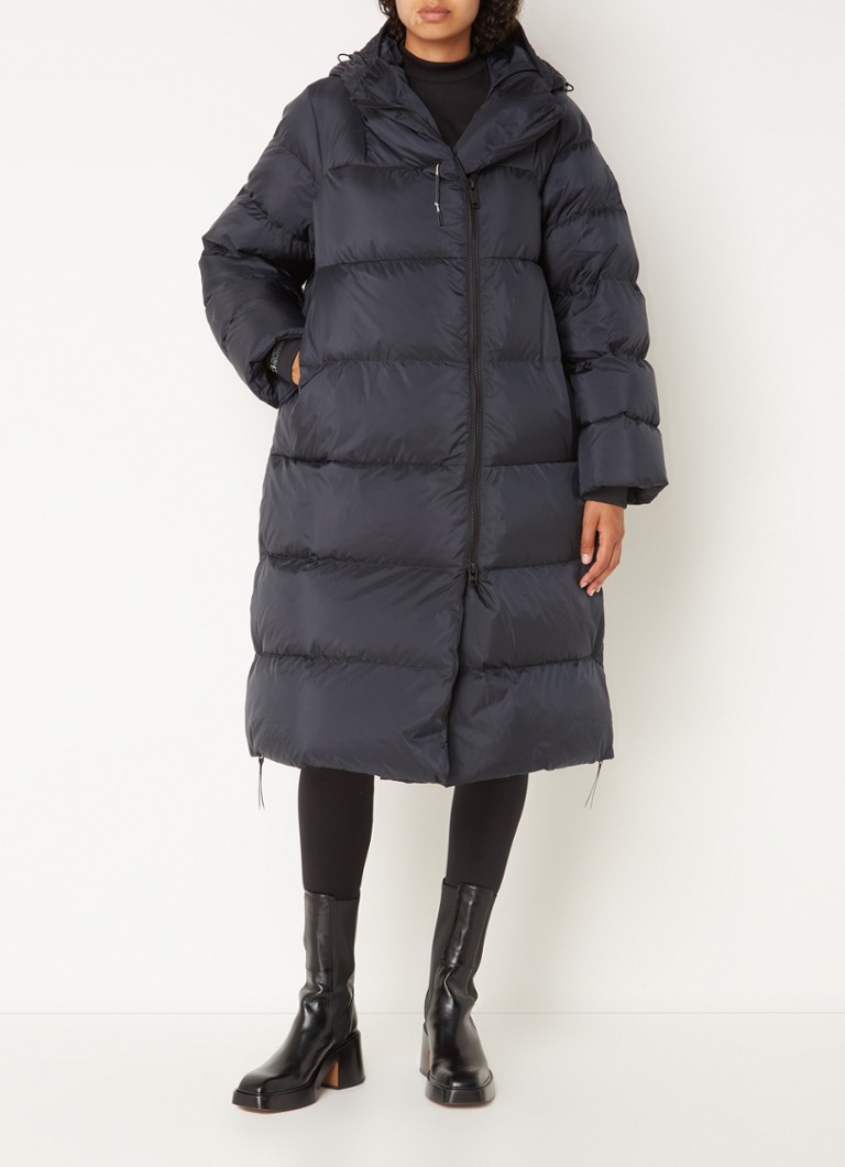 Krakatau Gewatteerde jas met donsvulling en capuchon • Zwart • de Bijenkorf