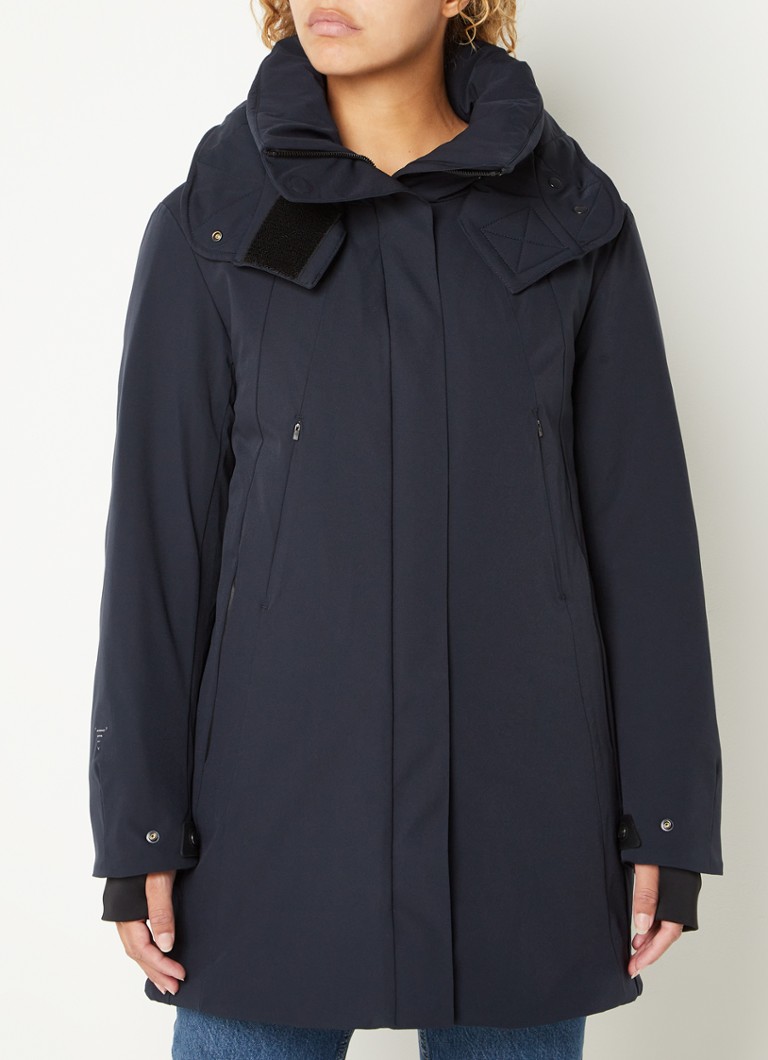 Krakatau Sorona gewatteerde parka met afneembare capuchon • Donkerblauw • de Bijenkorf