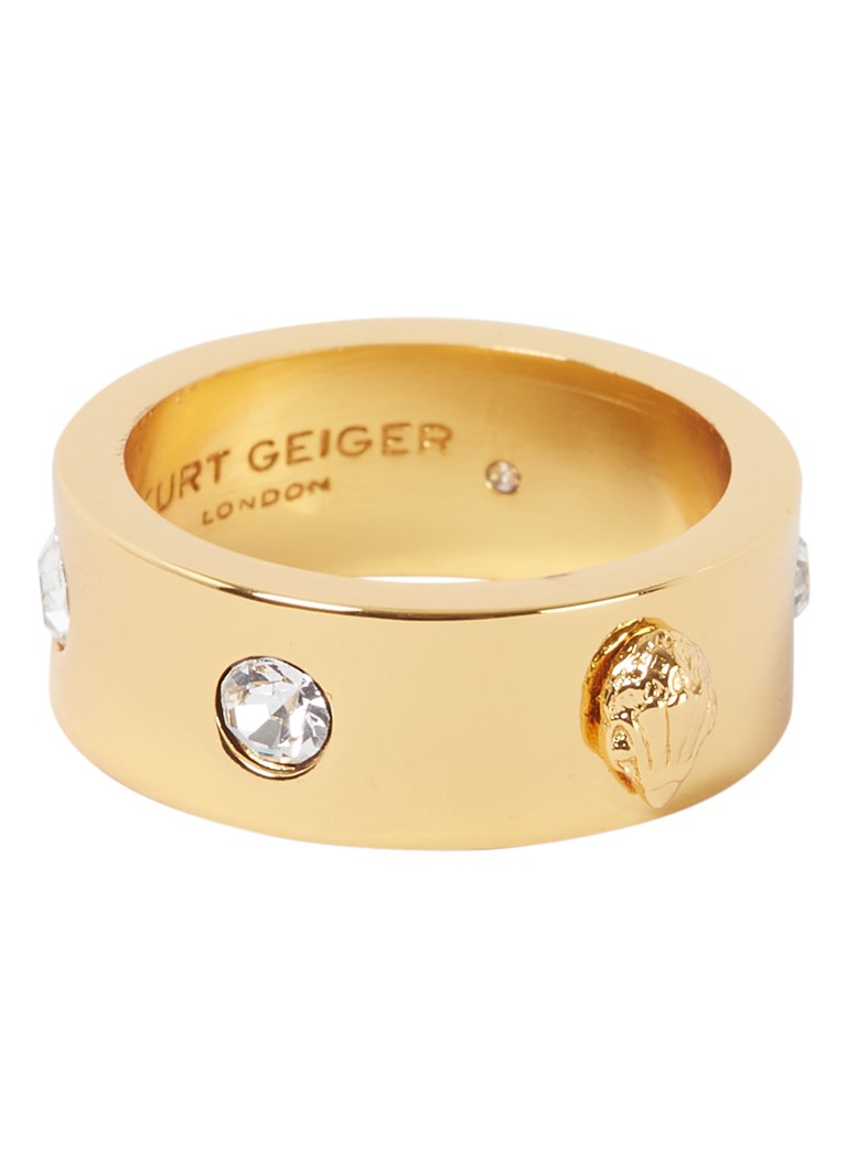 Kurt Geiger Eagle ring met kristal • Goud • de Bijenkorf