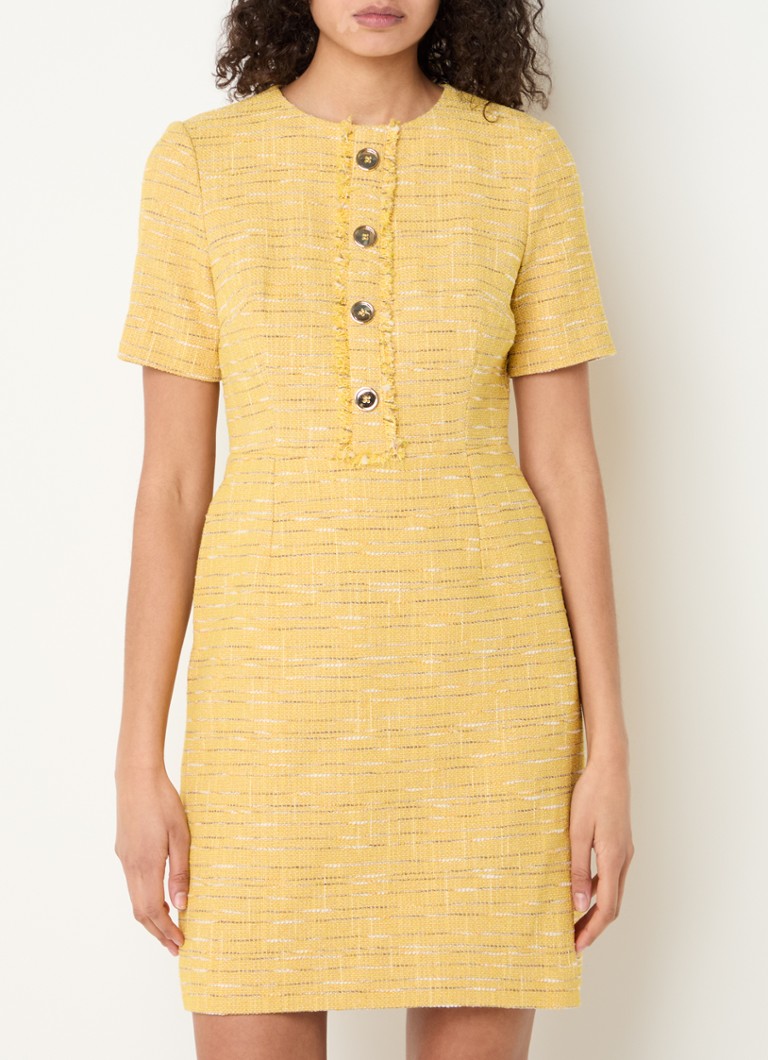 L.K.Bennett Dr Varley mini tuniekjurk met tweed-look • Geel • de Bijenkorf