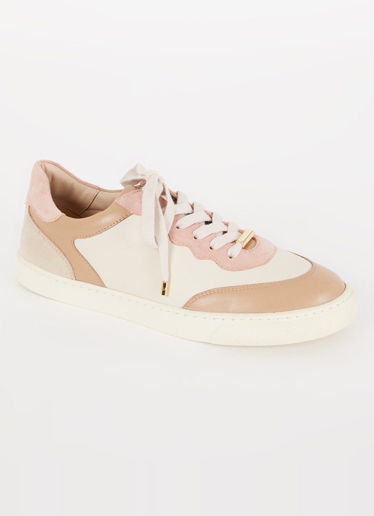 L.K.Bennett Lkb Runner sneaker van leer met suède details • Beige • de ...