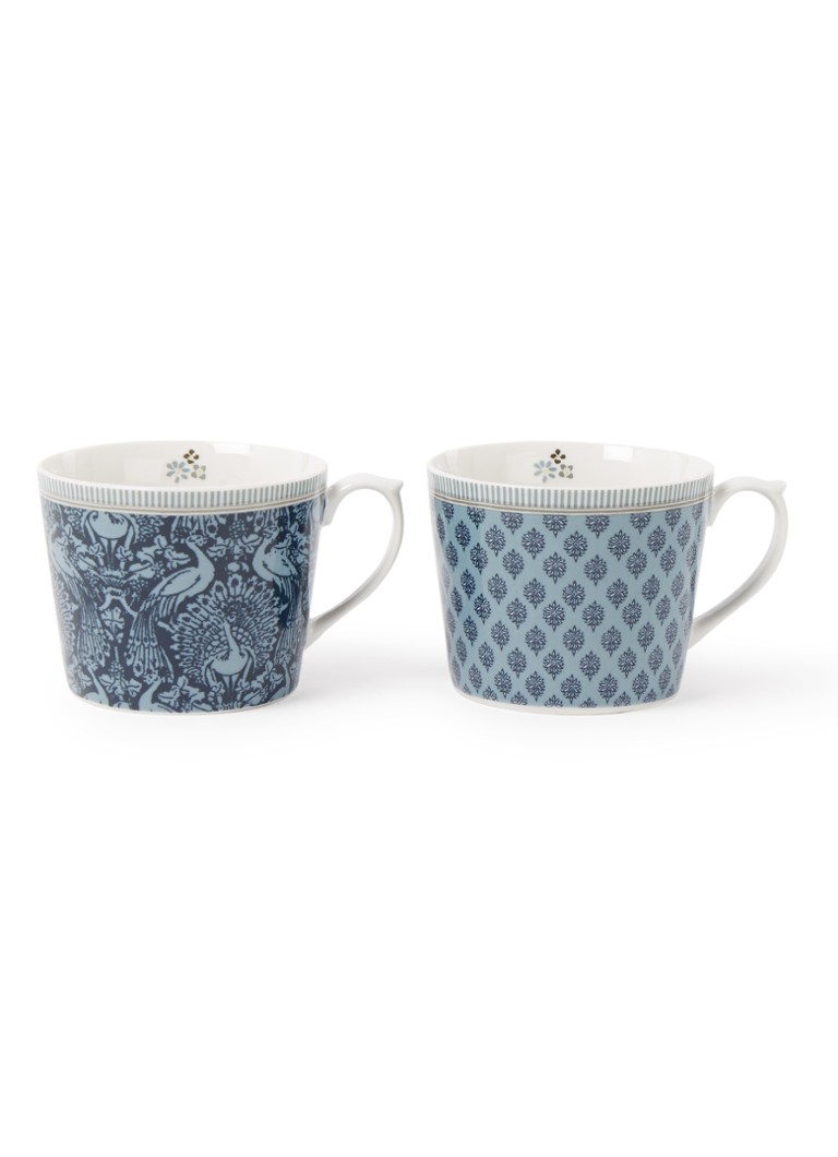 Laura Ashley Tea Collectables kopje 28 cl set van 2 • Blauw • de Bijenkorf