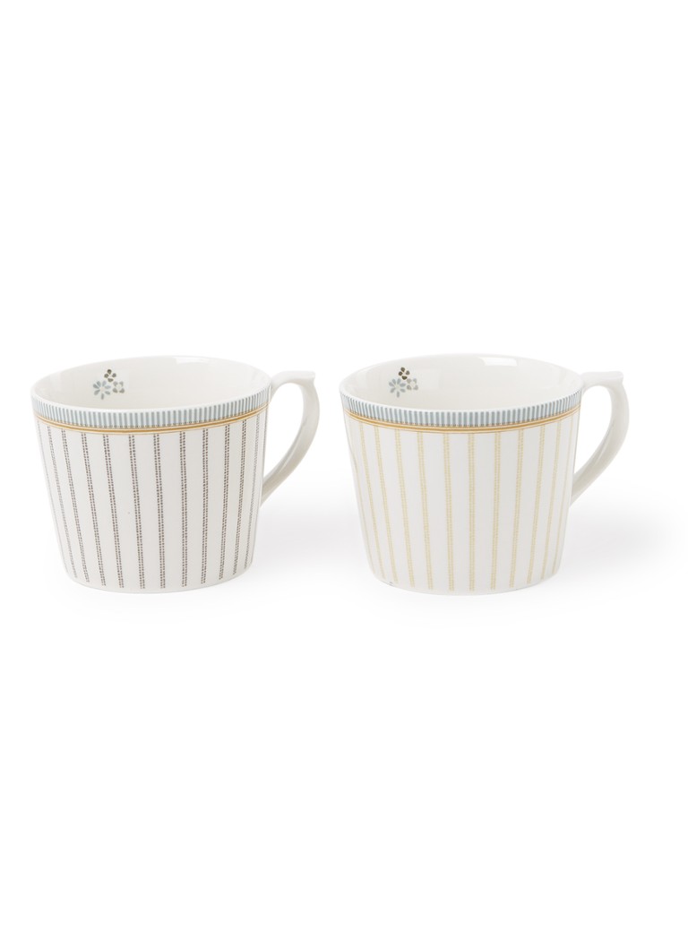 Laura Ashley Tea Collectables kopje 28 cl set van 2 • Wit • de Bijenkorf