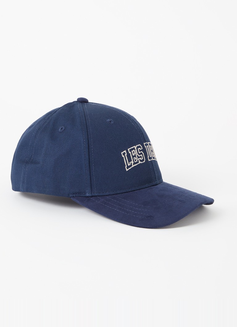 Les Deux Blake pet met logoborduring • Blauw • de Bijenkorf