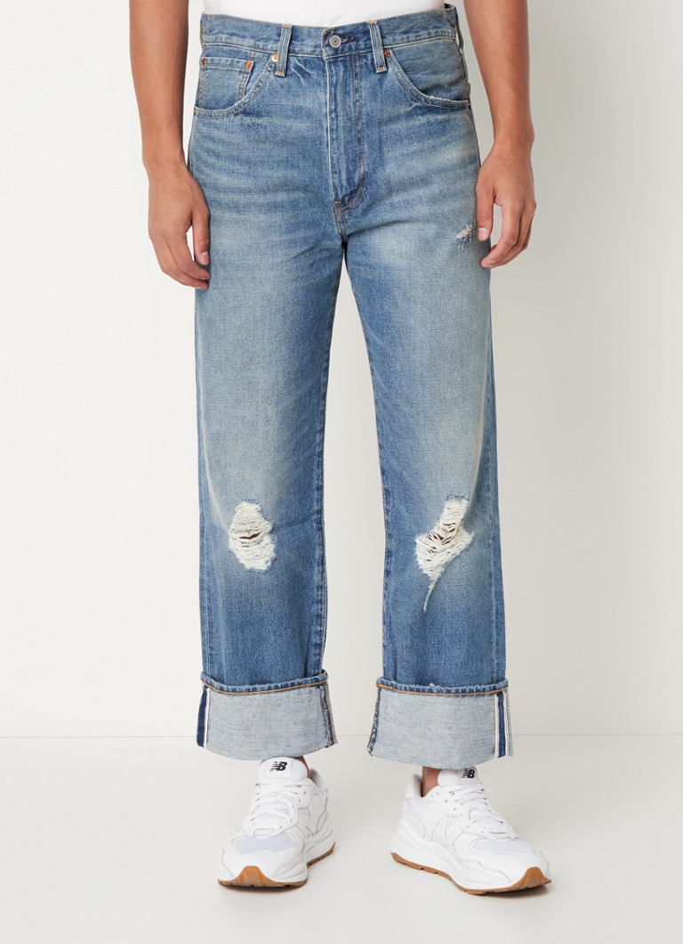 Levi's 50S straight leg jeans met ripped details • Indigo • de Bijenkorf