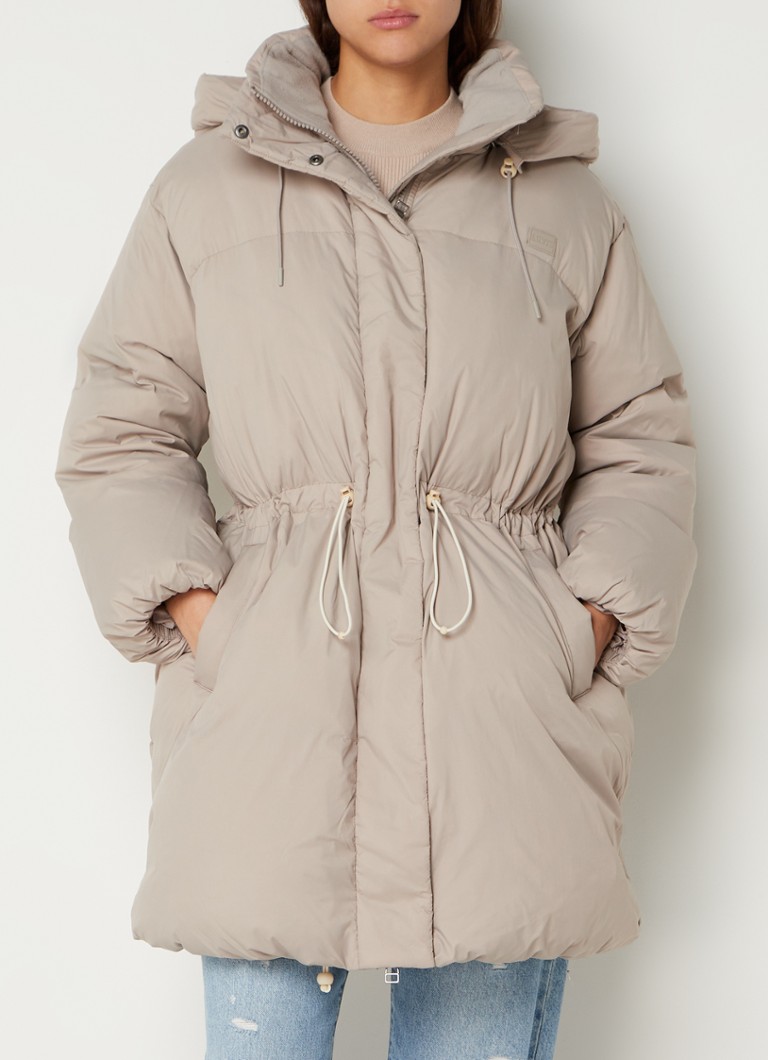 Levi's Bubble oversized puffer jack met afneembare capuchon • Naturel ...